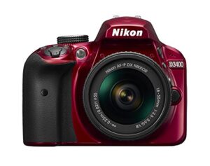 nikon d3400 w/ af-p dx nikkor 18-55mm f/3.5-5.6g vr (red)