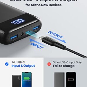 INIU Portable Charger, 22.5W 20000mAh USB C in & Out Power Bank Fast Charging, PD 3.0+QC 4.0 LED Display Phone Battery Pack Compatible with iPhone 14 13 12 Pro Samsung S21 Google LG iPad Tablet, etc.