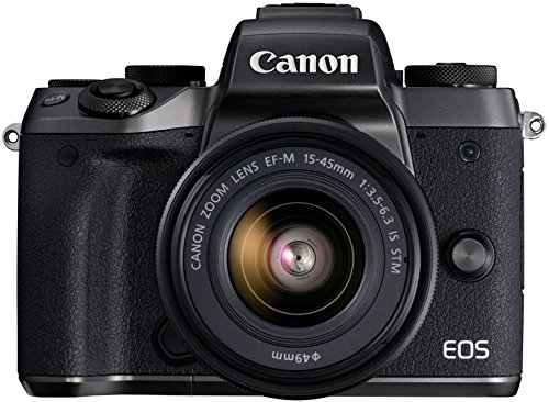 Canon Cameras US 24.2 Digital SLR Camera with 3.2-Inch LCD, Black (EOS M5 EF-M 15-45 STM KIT)