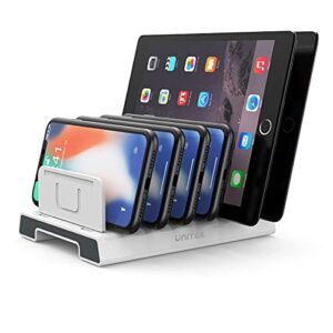 unitek adjustable universal multi device organizer dock stand holder compatible for iphone, ipad, kindle, fire tablet, samsung galaxy, google nexus, pixel, all electronic devices-no charging port