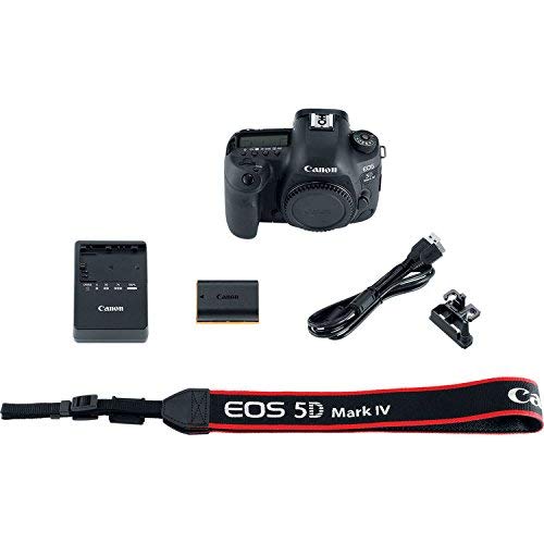 Canon EOS 5D Mark IV Digital SLR Camera Body + 2X Sandisk 64GB SDHC Memory Cards + Accessory Bundle (Renewed)