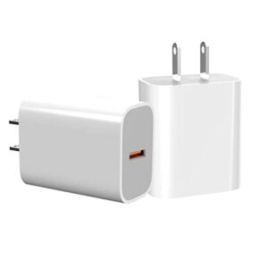 2 pack iphone fast charger 3.0-18w usb-a wall charger -quick charger head – charging block for iphone 14/13/13pro/13 pro max/iphone 12/12 pro max/11/11pro max/x/se3 ipad pro(2 pack)