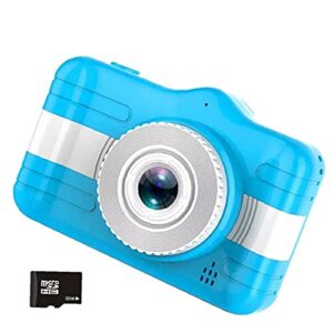 liadance kids digital camera 3.5inch screen with 32gb sd card 1080p hd video cute cartoon camera for child gifts blue,camera