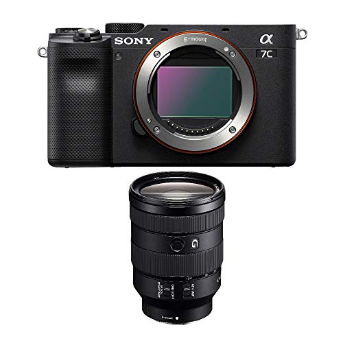 Sony Alpha a7C Full-Frame Compact Mirrorless Camera (Black) Bundle with 24-105mm f/4 G OSS Lens (6 Items)