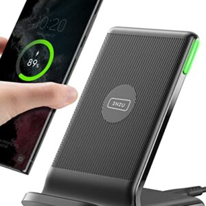 INIU Wireless Charger, 15W Fast Wireless Charging Station with Sleep-Friendly Adaptive Light Compatible with iPhone 14 13 12 Pro XR XS 8 Plus Samsung Galaxy S23 S22 S21 S20 Note 20 10 Google LG etc