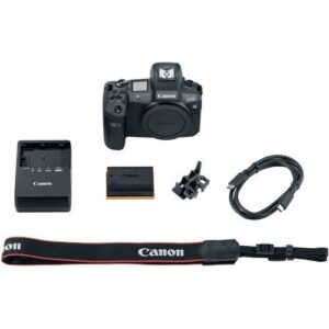 Canon EOS R Mirrorless Digital Camera with Mount Adapter EF-EOS R Kit + Canon EF 50mm f/1.8 & EF 75-300mm III Lenses + TTL Speedlight Flash + Comica Pro Mic + 60" Tripod + Accessory Kit (Renewed)