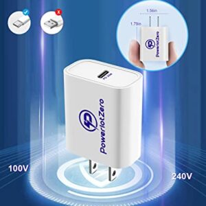 USB C Wall Charger Fast Charging - PowerlotZero 3 Pack 20W PD USBC Charging Block UL Certified Type C Power Adapter Plug for iPhone 14 13 Pro Max Plus iPad Pro iWatch 8 Ultra AirPods Galaxy Pixel