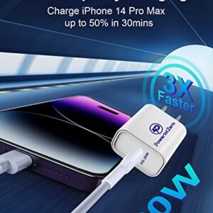 USB C Wall Charger Fast Charging - PowerlotZero 3 Pack 20W PD USBC Charging Block UL Certified Type C Power Adapter Plug for iPhone 14 13 Pro Max Plus iPad Pro iWatch 8 Ultra AirPods Galaxy Pixel