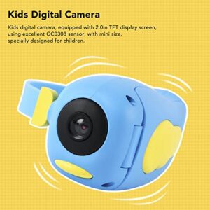 Jeanoko Mini Children Camera, Kids Digital Camera 5 Control Buttons Timed Photo Easy to Operate Multifunctional with 400Mah Battery for Child Education(Blue)