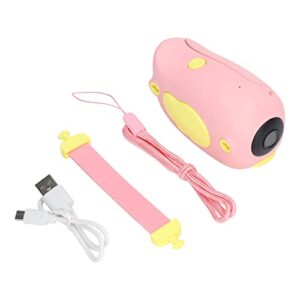 Jeanoko Mini Children Camera, Kids Digital Camera 5 Control Buttons Timed Photo Easy to Operate Multifunctional with 400Mah Battery for Child Education(Pink)