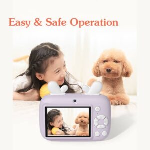 Kids Cartoon Camera,1080P Instant Camera HD Creative Digital Video Cameras Child Selfie Camera Kids 40MP Best Birthday Gift for 3-12 Years Old Boys Girls (Green+32GB TF Card)