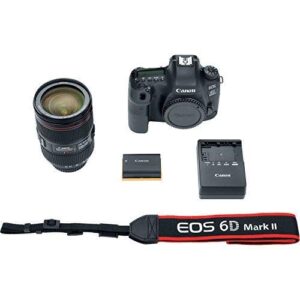 Canon EOS 6D Mark II DSLR Camera with EF 24-105mm f/4 is II USM Lens, Canon BG-E21 Battery Grip, 2 Spare Batteries (Renewed)