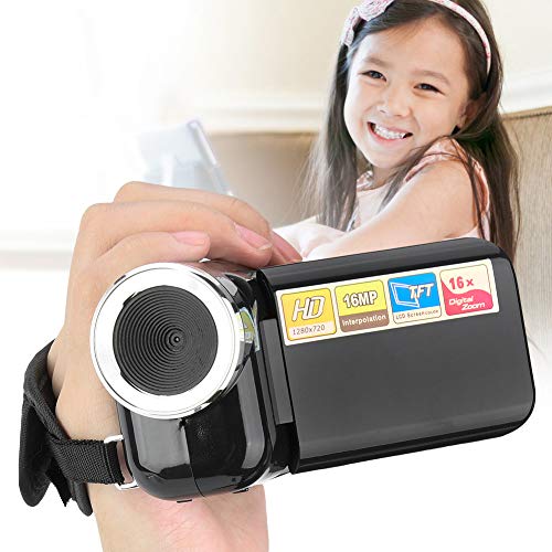 Digital Video Camera Portable Children High-Definition Digital Video Camera Suitable for Mountaineering and Running(Black)