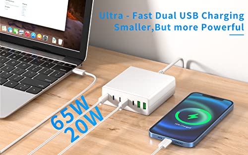 USB C Charger. Sacrack 170W 7 Port Fast Charging Station Laptop Power Adapter Compatible with MacBook Pro/Air, All iPhone 14/13/Mini/Pro/13 Pro Max/12 Galaxy Note20 S22 S21 Pixel 4/3 iPad Pro White