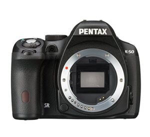 pentax k-50 16mp digital slr camera with 3-inch lcd – body only (black)