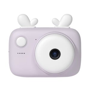 kids cartoon camera,1080p instant camera hd creative digital video cameras child selfie camera kids 40mp best birthday gift for 3-12 years old boys girls (purple+no tf card)