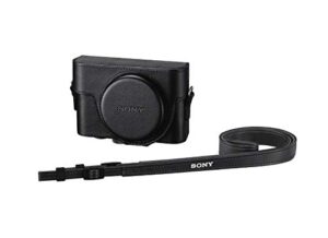 sony premium jacket case (lcjrxk/b) for rx100 series digital still cameras, black, small