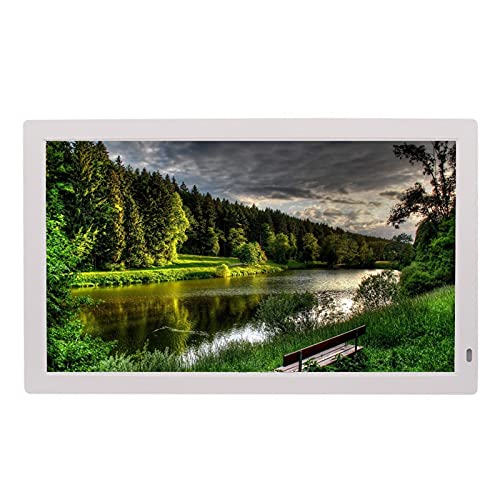 18.5-inch Digital Photo Frame LED Electronic Smart Photo Album Video Player Advertising Player Display high-Definition Digital Photo Frame (Color : White)