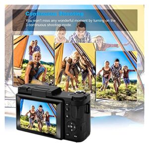 Camera 2.7K Full HD Digital Camera 24MP Photographic Camera 4X Zoom Rotating Screen Professional EIS Video Camera for Travel Vlog Digital Camera