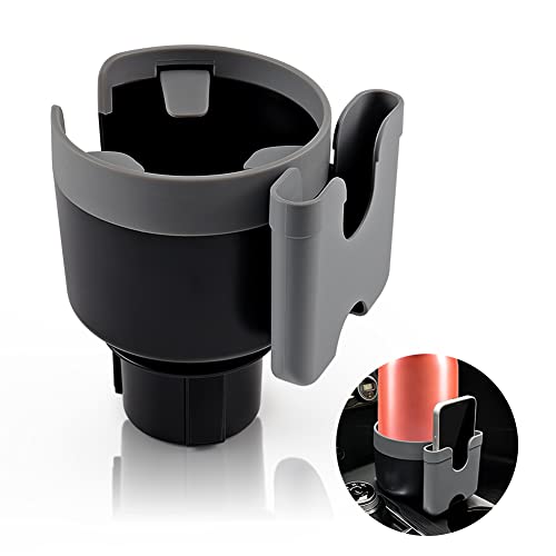 ZXXSFM Dual Expandable Car Cup Holder Expander for Car,Cupstation is A 2-in-1 Cup Holder Expander,Cup Captain Cup Holder,Golf Cart Phone Holder,Fits Most Water Bottles,Drinks,Cell Phones and Cars