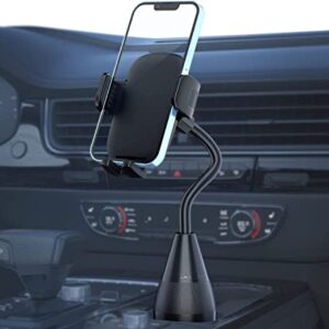 Cup Holder Phone Mount [Extendable Base & Adjustable Gooseneck] Car Phone Holder Mount Long Neck Cell Phone Holder Car Mount for iPhone Automobile Cradle Friendly Vehicle Fit for iPhone,Samsung,LG