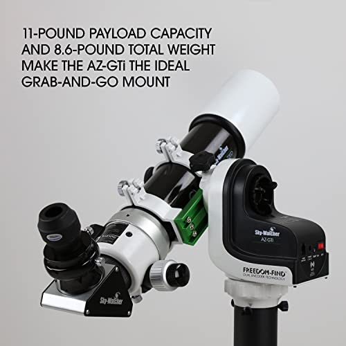 Sky-Watcher AZ-GTI – Portable Computerized GoTo Alt-Az Mount for On-The-Go Astronomy – WiFi Enabled App Controlled – Time-Lapse and Panorama Photography Capable (S21110)