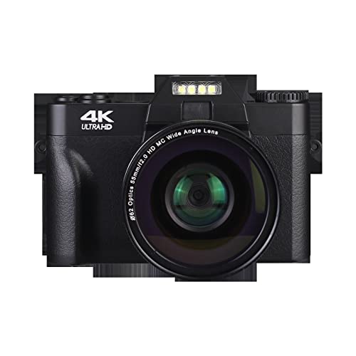 Camera Digital Cameras 4K HD 16X 48 Megapixels Micro Single Retro with WiFi Professional Digital Camera Vlog External Lens Video Camera Digital Camera (Size : Standard, Color : Wide Angle Mirror)