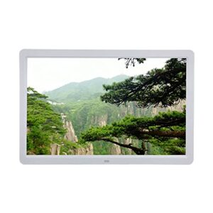 15 inch high-definition led screen electronic photo frame multi-function digital photo frame electronic photo album video advertising player (color : white)