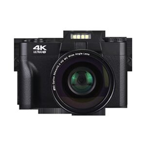 Camera Digital Cameras 4K HD 16X 48 Megapixels Micro Single Retro with WiFi Professional Digital Camera Vlog External Lens Video Camera Digital Camera (Size : with 64G, Color : Wide Angle Mirror)