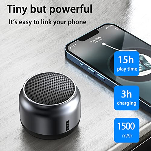 LFS Small Bluetooth Speakers, Portable Wireless Speaker Mini Shower Speaker, 15H Playtime, TWS Pairing, Compact Size, Waterproof Outdoor Speaker for Home, Travel, Beach