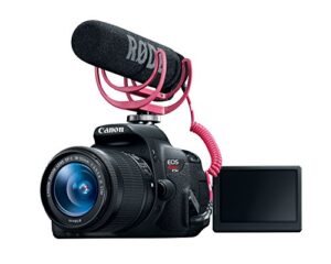 canon eos rebel t5i video creator kit with 18-55mm lens, rode videomic go and sandisk 32gb sd card class 10