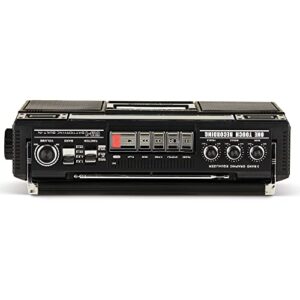 QFX J-220BT Boombox MP3 Conversion from Radio to Cassette with 4-Band (AM, FM, SW1, SW2) Radio with Bluetooth, Dual 3” Speakers, Built-in Microphone, Recorder, and a 3-Band Equalizer