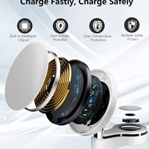 Wireless Charging Station for Multiple Devices Apple, 3 in 1 Wireless Charger Stand Mage-Safe Charger Charging Dock for iPhone 14 13 12 Series iWatch AirPods