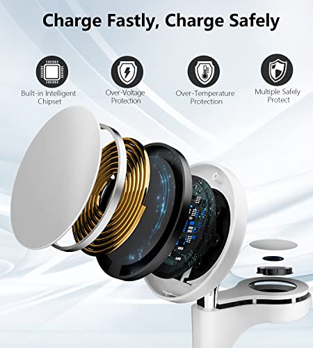 Wireless Charging Station for Multiple Devices Apple, 3 in 1 Wireless Charger Stand Mage-Safe Charger Charging Dock for iPhone 14 13 12 Series iWatch AirPods