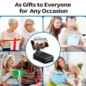 TechGlow Gifts for Men and Women - Portable Phone Stand Speakers Bluetooth Wireless,Cool Kitchen Gadgets for Men,Birthday,Christmas Stocking Stuffers for Women Men Mom Her Him,Phone Holder for Desk