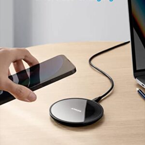 Anker 315 Wireless Charger (Pad), 10W Max Fast Charging, Compatible with iPhone 14/13 Series, Samsung S22, AirPods, Samsung Buds, Google Buds, and More (Wall Charger Not Included)