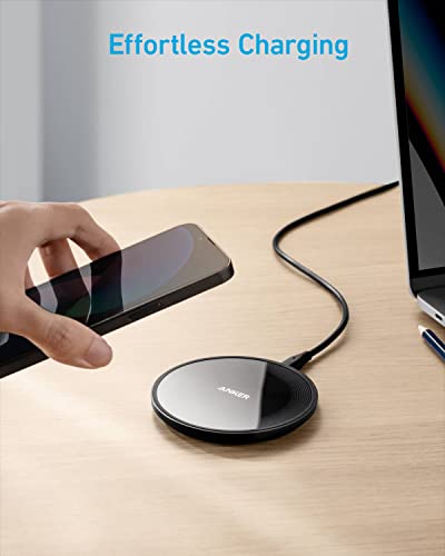 Anker 315 Wireless Charger (Pad), 10W Max Fast Charging, Compatible with iPhone 14/13 Series, Samsung S22, AirPods, Samsung Buds, Google Buds, and More (Wall Charger Not Included)