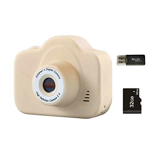 Digital Camera for Kids - 1080P Boys Girls Toys Video Recorder Photography Toys - 2.0 LCD Mini Camera HD Children's Sports Camera for Birthday Festival Gift with 32GB SD Card (Yellow)