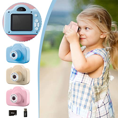 Digital Camera for Kids - 1080P Boys Girls Toys Video Recorder Photography Toys - 2.0 LCD Mini Camera HD Children's Sports Camera for Birthday Festival Gift with 32GB SD Card (Yellow)