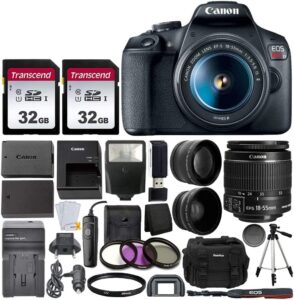 canon eos rebel t7 dslr camera and lens bundle