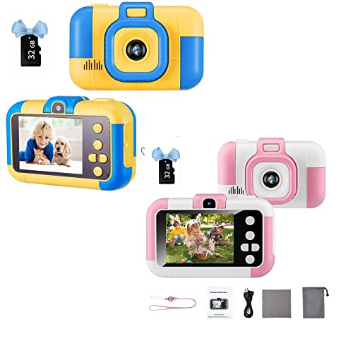 Kids Camera,2.4 Inch 1080p Dual Lens Digital Camera for Kids Birthday Gifts for Boys