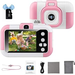 Kids Camera,2.4 Inch 1080p Dual Lens Digital Camera for Kids Birthday Gifts for Boys