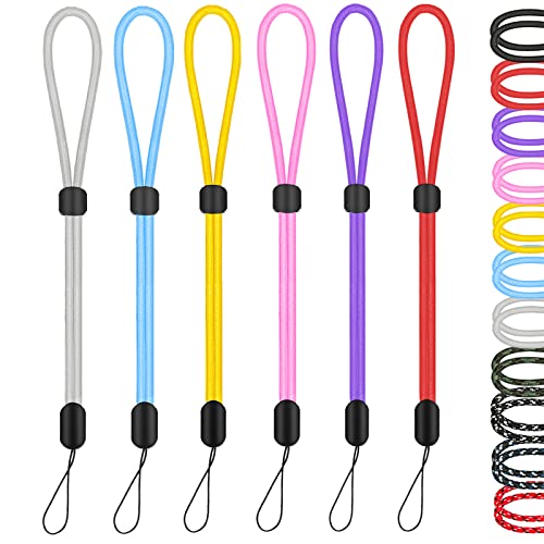 Hand Wrist Strap Lanyard, 6 Pack 9.5inch Adjustable Nylon Wristlet Straps Keychain String for Cell Phone Case Holder, AirPods Pro 2 2022, Camera, Key, GoPro, USB Drive, Ski Glove (Multi-ColorA)