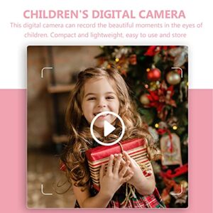 ARTIBETTER Pink Kids Selfie Camera 800W Cartoon Camera Toy Shockproof Digital Camera Single- Lens Reflex Camera Toy Christmas Birthday Gifts