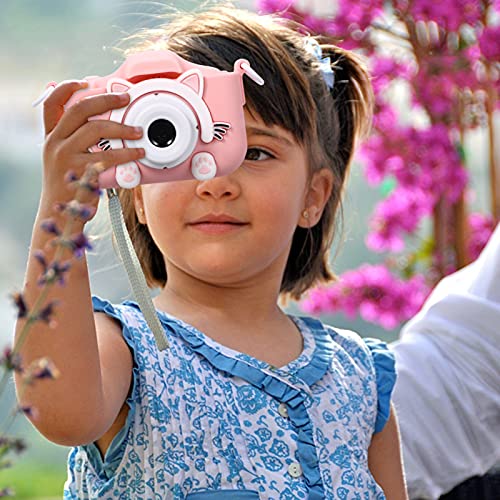 ARTIBETTER Pink Kids Selfie Camera 800W Cartoon Camera Toy Shockproof Digital Camera Single- Lens Reflex Camera Toy Christmas Birthday Gifts