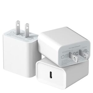 usb c wall charger fast charger block iphone charger block 3-pack power compatible with iphone 14/14 pro/14 pro max/14 plus/13/13 pro/12/12 mini/12 pro max/11/11 pro max/ipad,samsung galaxy s22/s21