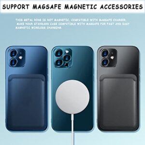 12 Pcs Magnetic Wireless Charger Universal Metal Rings Sticker Compatible for Magsafe Charger iPhone 13 12 Pro Mini Max Samsung Galaxy, Ultra-Thin Car Charger Conversion Accessories,2 Colors