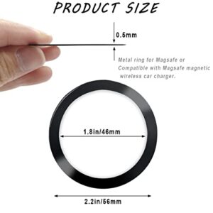 12 Pcs Magnetic Wireless Charger Universal Metal Rings Sticker Compatible for Magsafe Charger iPhone 13 12 Pro Mini Max Samsung Galaxy, Ultra-Thin Car Charger Conversion Accessories,2 Colors