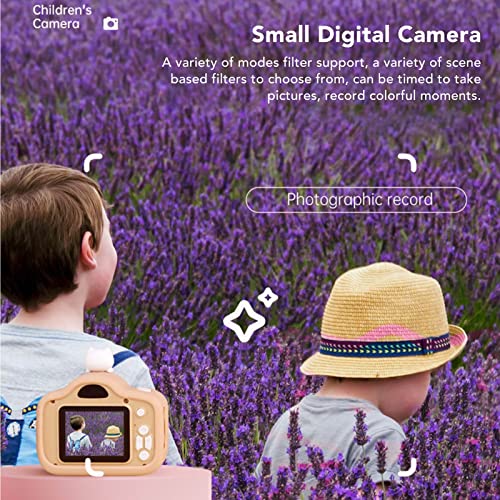 Kids Camera, Dual Camera Kids Selfie Camera Video Recorder with Lanyard Easy to Carry Multifunction Digital Video Cameras Gift for Boys Girls