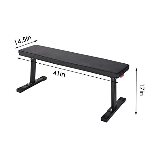 RUIVE Flat Utility 600lbs Capacity Weight Bench, Foldable Flat Bench for Weight Training and Ab Exercises, Sit Up Bench Strength Training for Workout